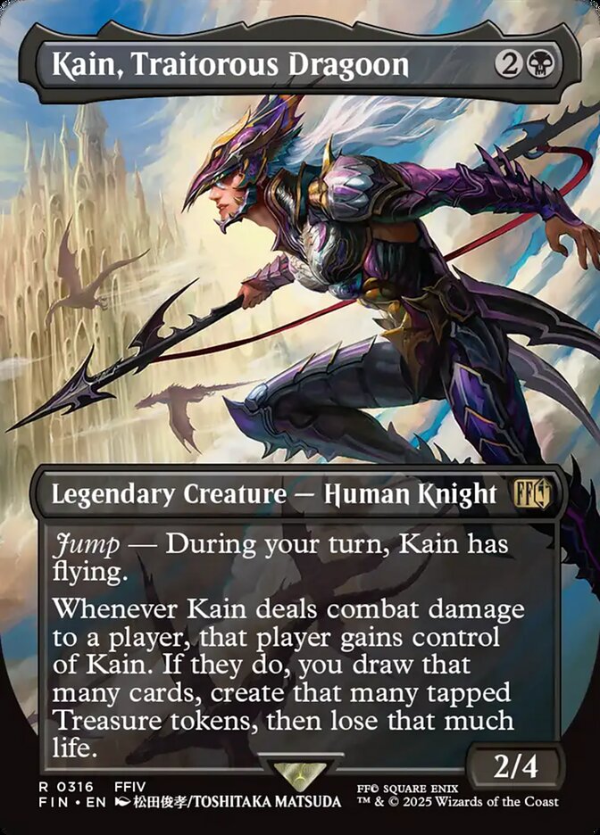 Kain, Traitorous Dragoon - Borderless - Full Art - Legendary - Inverte ...