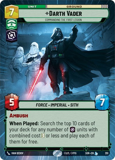 Darth Vader - Commanding the First Legion (Hyperspace) - Foil ...